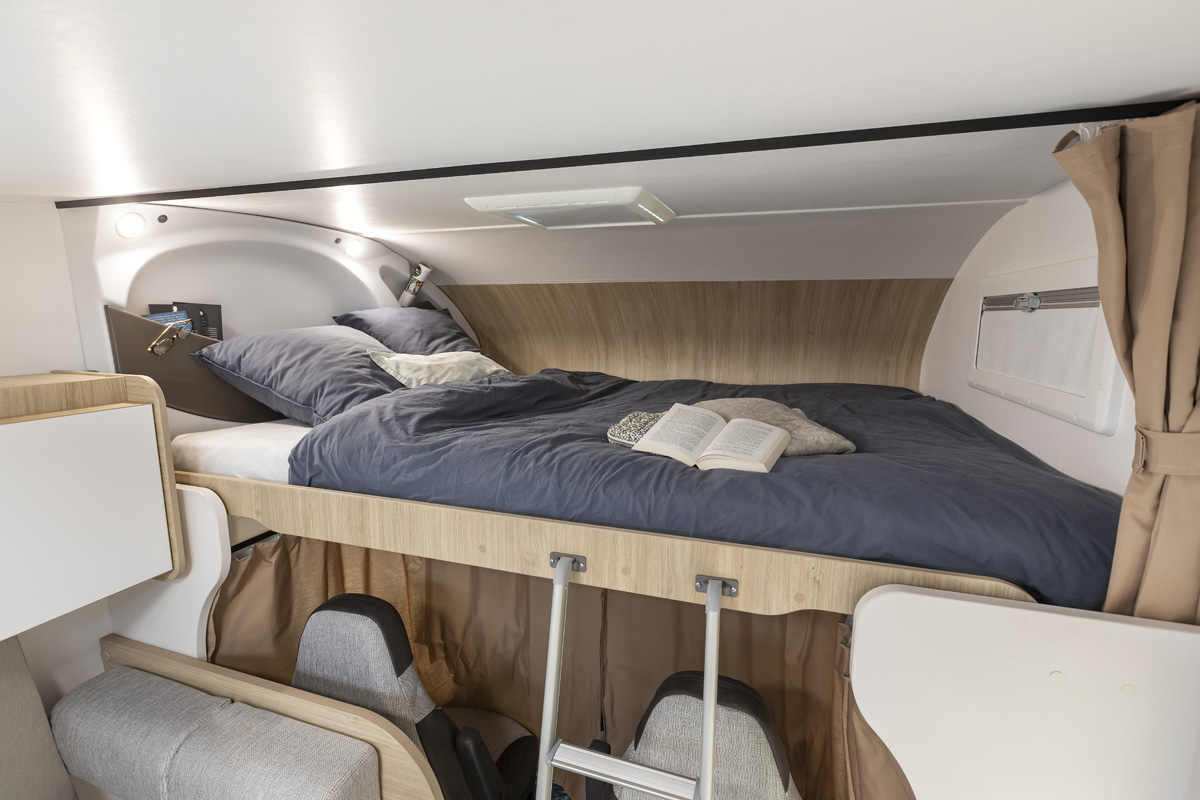 Motorhome with overcab bed - Chausson